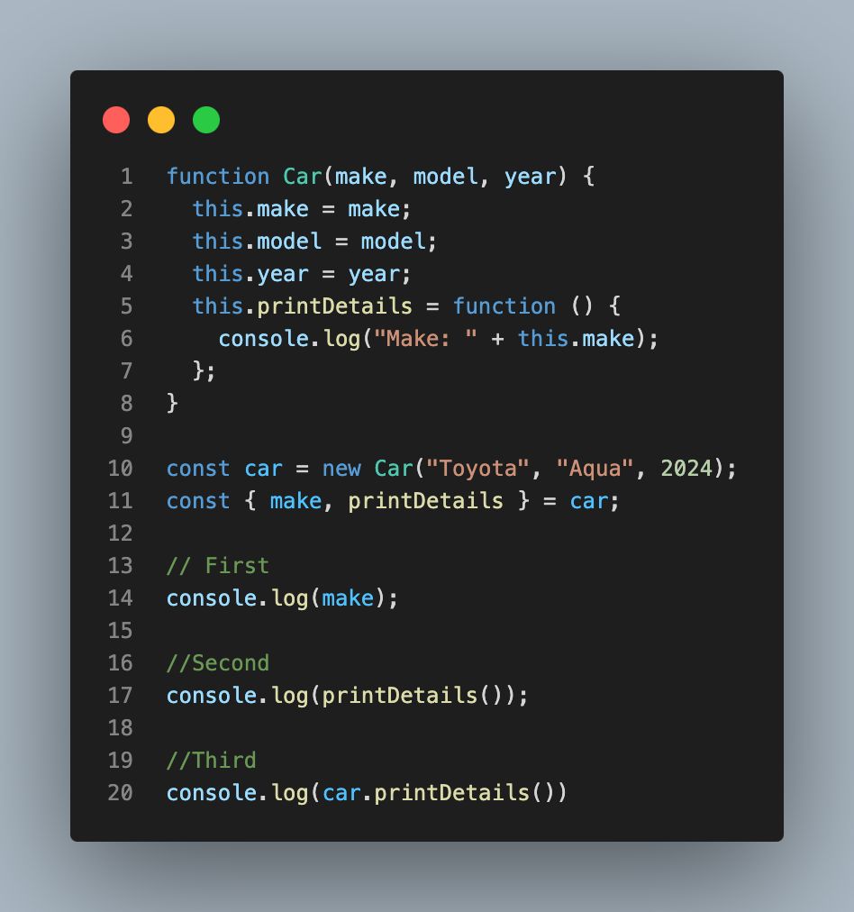 In JavaScript, we have different types of binding. 1. Default Binding 2 ... In JavaScript, we have different types of binding. 1. Default Binding 2 ...