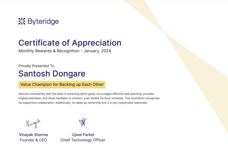 Santosh Dongare on LinkedIn: #teamwork #gratitude #achievement Santosh Dongare on LinkedIn: #teamwork #gratitude #achievement