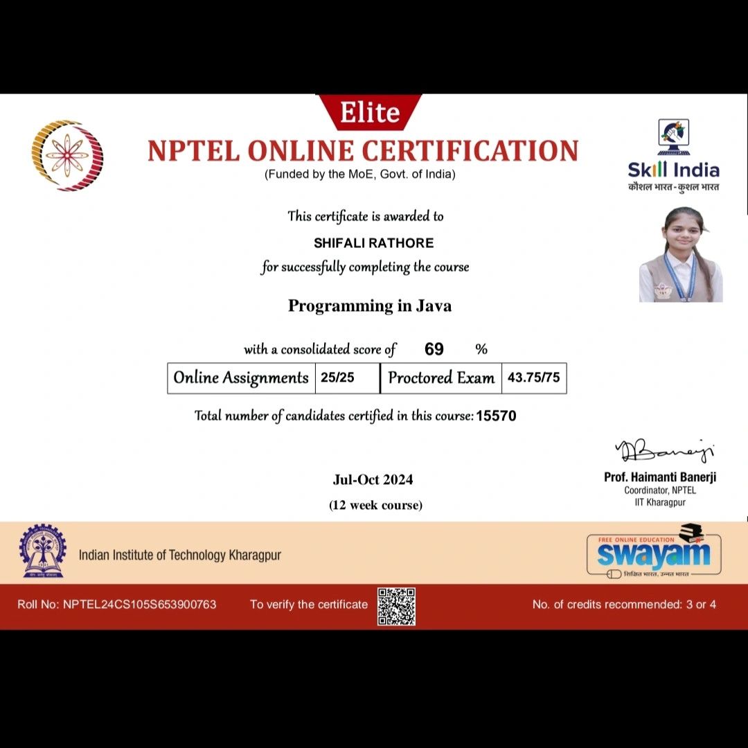 #nptel #iitkharagpur #javaprogramming #programming #coding… | Shifali ... #nptel #iitkharagpur #javaprogramming #programming #coding… | Shifali ...