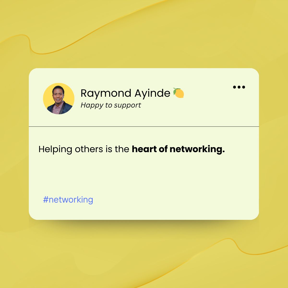 Raymond Ayinde 🌻 on LinkedIn: #networking Raymond Ayinde 🌻 on LinkedIn: #networking