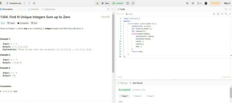 shubham neogi on LinkedIn: 馃幆 Day 406 : Find N Unique Integers Sum up to ... shubham neogi on LinkedIn: 馃幆 Day 406 : Find N Unique Integers Sum up to ...