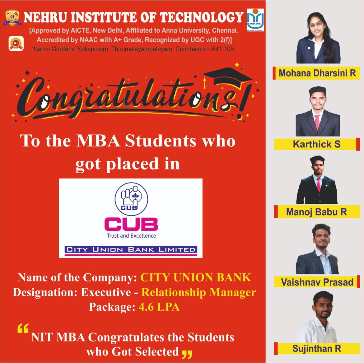 NIT MBA Congratz all the placed students | Dr. Naganandini Selvaraj NIT MBA Congratz all the placed students | Dr. Naganandini Selvaraj