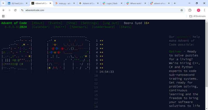Beena Yousuf on LinkedIn: #adventofcode #python #programmingchallenges ... Beena Yousuf on LinkedIn: #adventofcode #python #programmingchallenges ...