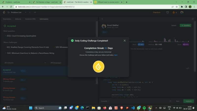Kunal Wadhai on LinkedIn: #8_july #put_marbles_in_bags #dsa #coding # ... Kunal Wadhai on LinkedIn: #8_july #put_marbles_in_bags #dsa #coding # ...