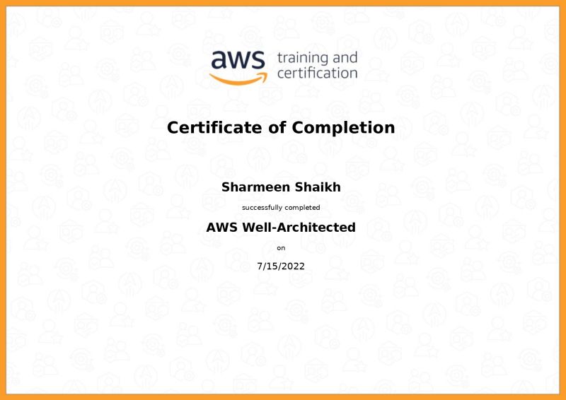 Sharmeen Shaikh on LinkedIn: #awswizardry #wellarchitected # ... Sharmeen Shaikh on LinkedIn: #awswizardry #wellarchitected # ...