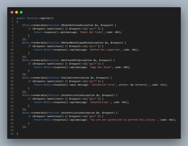 Laravel Tip: Exception Handler For API | Ali Ahmed posted on the topic ... Laravel Tip: Exception Handler For API | Ali Ahmed posted on the topic ...