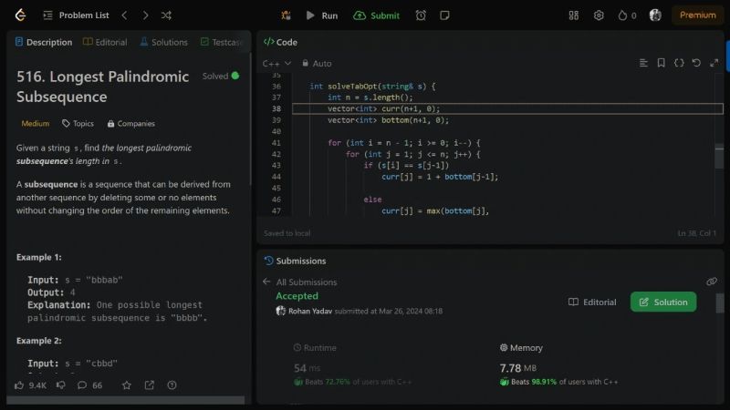 Rohan Yadav on LinkedIn: #leetcode #100daysdsachallenge #100dayscoding Rohan Yadav on LinkedIn: #leetcode #100daysdsachallenge #100dayscoding