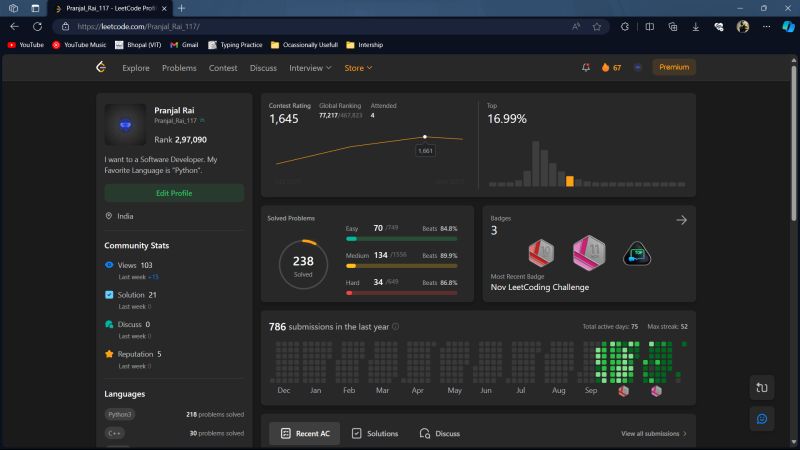 Pranjal Rai on LinkedIn: #datastructures #100daysofcode #leetcode # ... Pranjal Rai on LinkedIn: #datastructures #100daysofcode #leetcode # ...