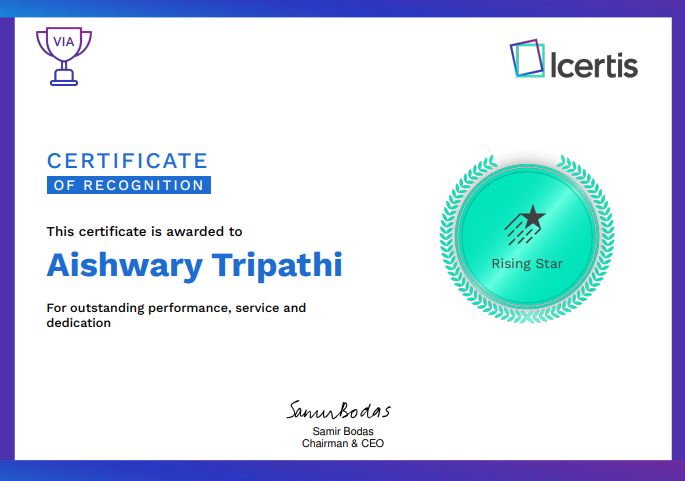 Aishwary Tripathi on LinkedIn: #icertis #icertisproud Aishwary Tripathi on LinkedIn: #icertis #icertisproud