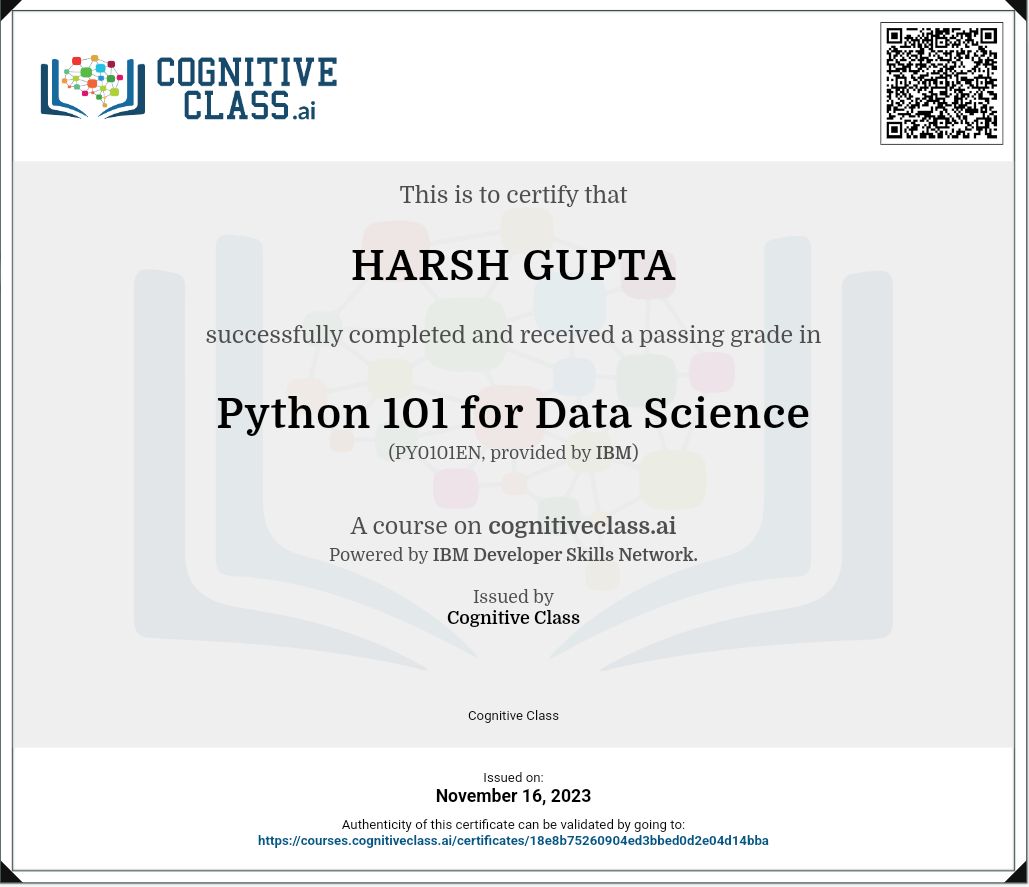 HARSH GUPTA on LinkedIn: #datascience #python #ibm #certification # ... HARSH GUPTA on LinkedIn: #datascience #python #ibm #certification # ...