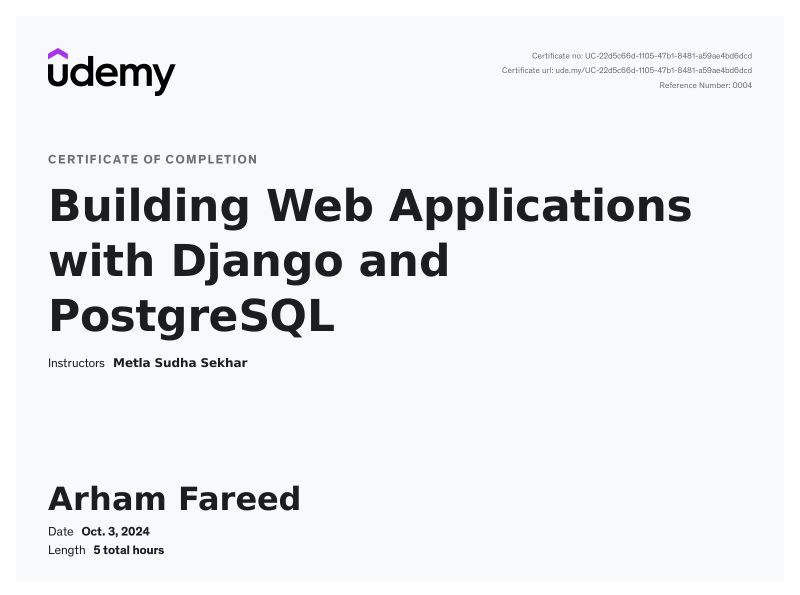 Arham Fareed Python Development on LinkedIn: #django #postgresql # ... Arham Fareed Python Development on LinkedIn: #django #postgresql # ...