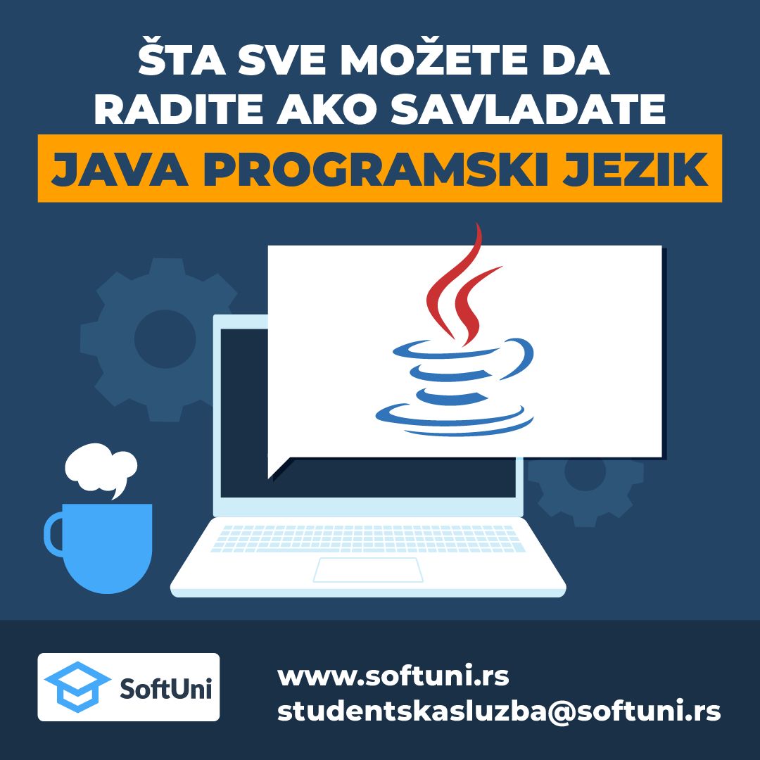 SoftUni Srbija on LinkedIn: #softuni #java #obuka #programiranje SoftUni Srbija on LinkedIn: #softuni #java #obuka #programiranje