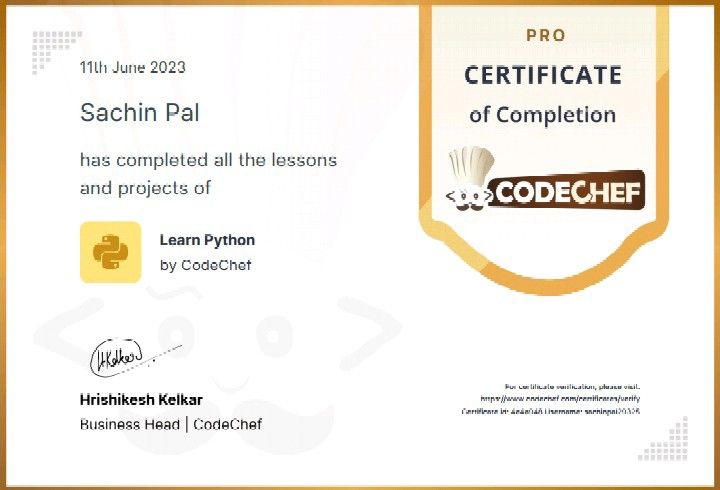 Sachin Pal on LinkedIn: #codechef Sachin Pal on LinkedIn: #codechef