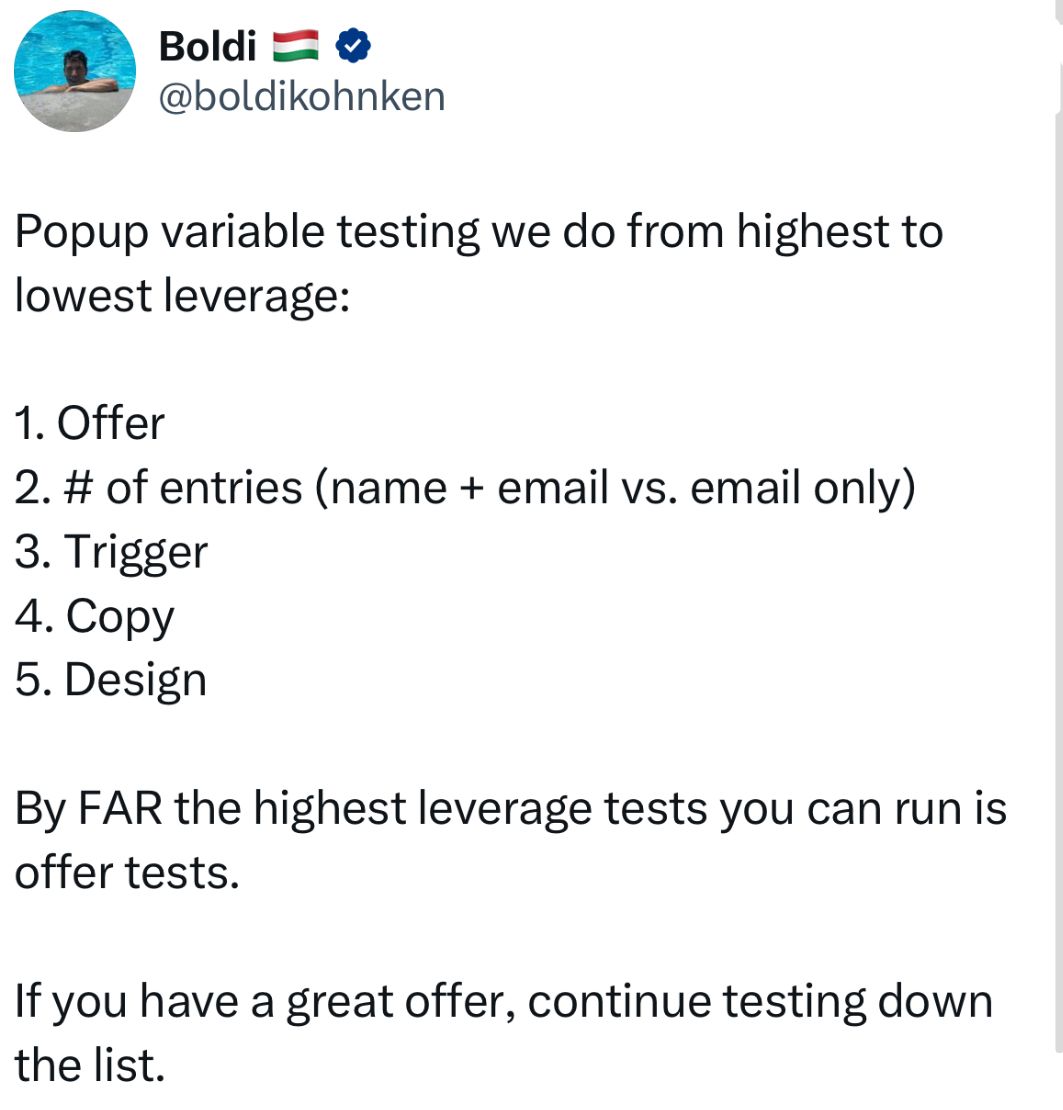 Boldi Köhnken-Máté on LinkedIn: Test THESE offers in your popup: Boldi Köhnken-Máté on LinkedIn: Test THESE offers in your popup: