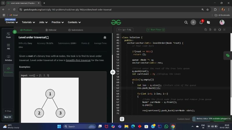 Prakash Talpada on LinkedIn: #gfg160 #codingchallenge #dsa #binarytree ... Prakash Talpada on LinkedIn: #gfg160 #codingchallenge #dsa #binarytree ...