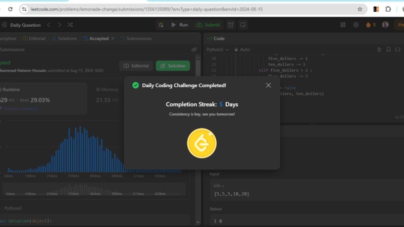 Muhammad Hateem Hussain on LinkedIn: #100daysofcode #python #leetcode # ... Muhammad Hateem Hussain on LinkedIn: #100daysofcode #python #leetcode # ...