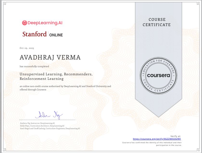 Learned about Unsupervised Learning and Recommender Systems | Avadhraj ... Learned about Unsupervised Learning and Recommender Systems | Avadhraj ...