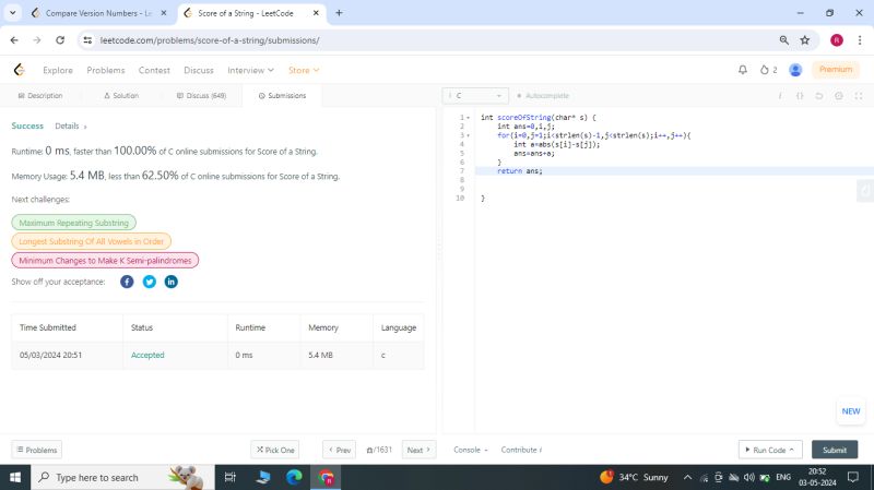 Rajathi Chockalingam on LinkedIn: #leetcode #codingchallenge #day4 #strings Rajathi Chockalingam on LinkedIn: #leetcode #codingchallenge #day4 #strings