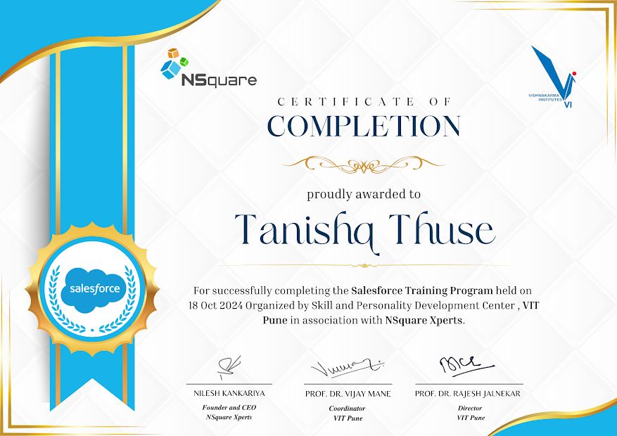 Tanishq Thuse on LinkedIn: #salesforce #crm #skilldevelopment # ... Tanishq Thuse on LinkedIn: #salesforce #crm #skilldevelopment # ...