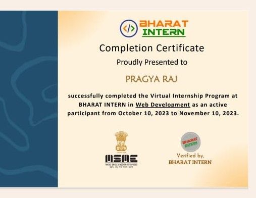 Pragya Raj on LinkedIn: #webdevelopment #webdeveloper #internship Pragya Raj on LinkedIn: #webdevelopment #webdeveloper #internship