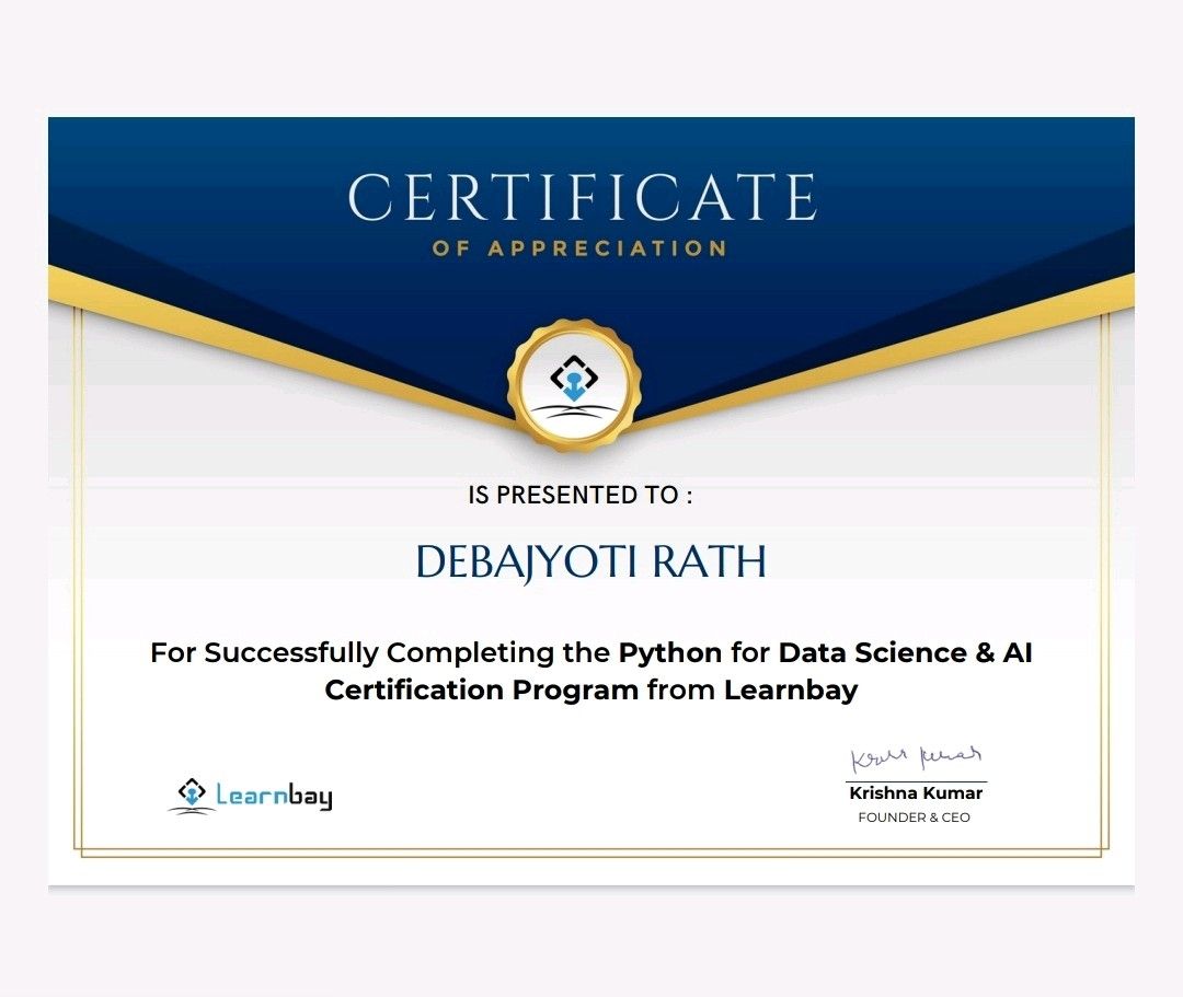 Debjyoti Rath on LinkedIn: #datascience #python #ai Debjyoti Rath on LinkedIn: #datascience #python #ai
