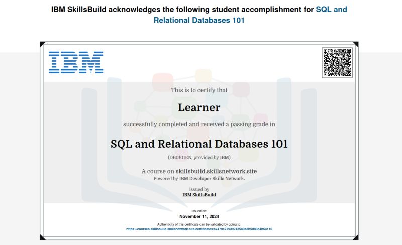 Siseko Mkuzo on LinkedIn: #sql #relationaldatabases #certification # ... Siseko Mkuzo on LinkedIn: #sql #relationaldatabases #certification # ...