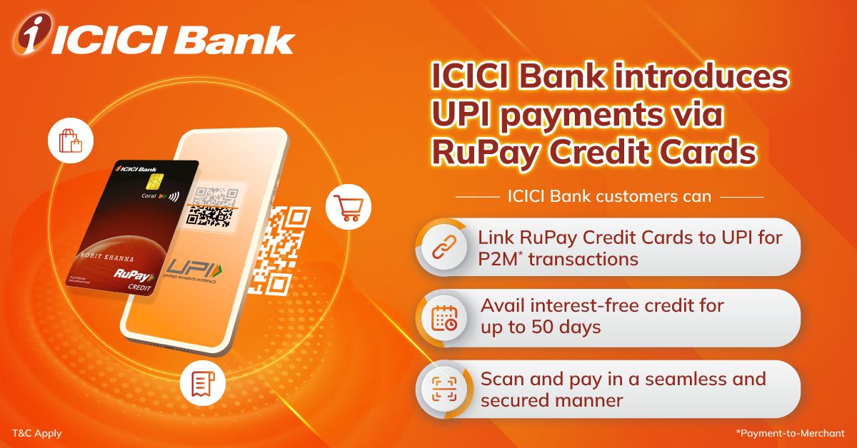 ICICI Bank on LinkedIn: ICICI Bank allows UPI payments via RuPay credit ... ICICI Bank on LinkedIn: ICICI Bank allows UPI payments via RuPay credit ...