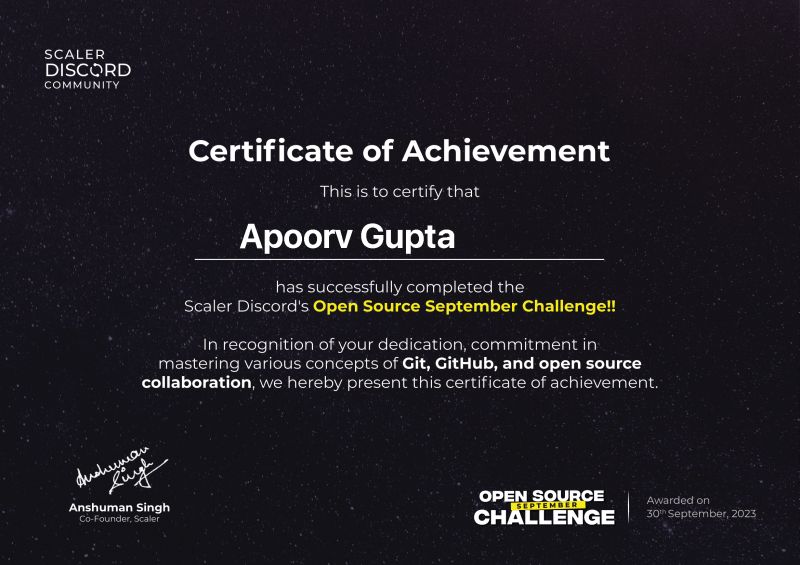 Apoorv Gupta on LinkedIn: #opensource #git #github #scaler Apoorv Gupta on LinkedIn: #opensource #git #github #scaler