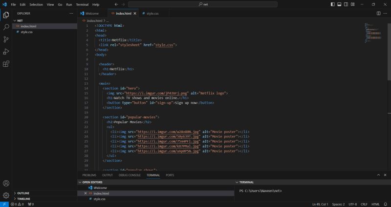 Naveen P K on LinkedIn: #webdevelopment #html #css #netflix #clone # ... Naveen P K on LinkedIn: #webdevelopment #html #css #netflix #clone # ...