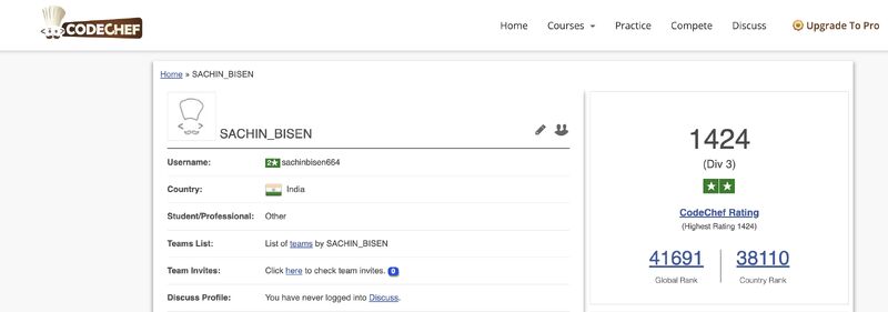 Sachin Bisen on LinkedIn: #codechef #programming #2starrating # ... Sachin Bisen on LinkedIn: #codechef #programming #2starrating # ...