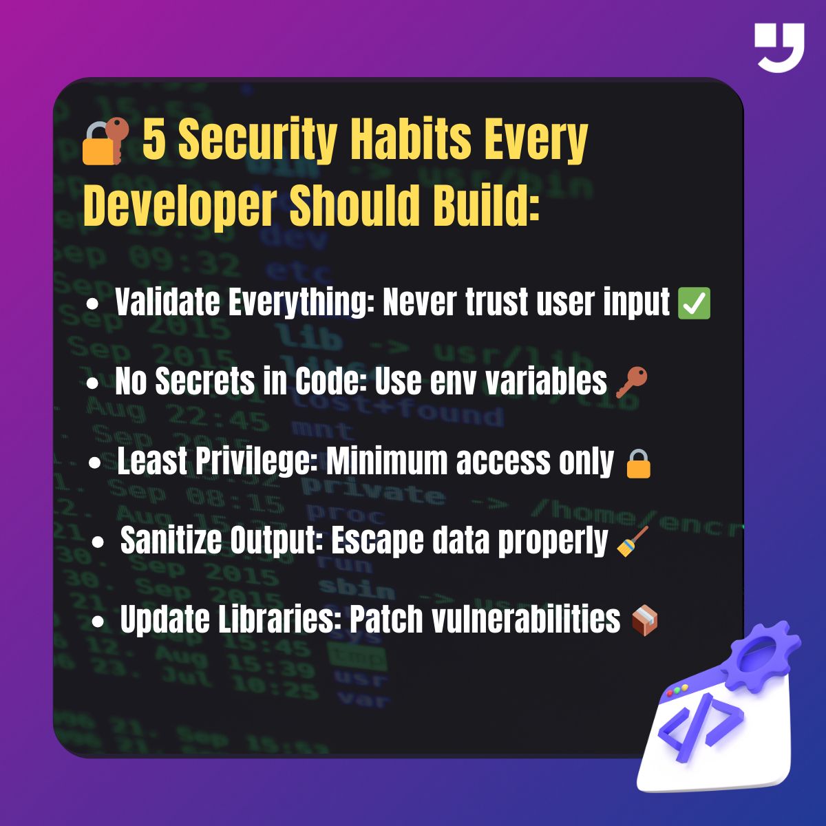 #cybersecurity #devsecops #codingtips #developerhabits #securecoding ... #cybersecurity #devsecops #codingtips #developerhabits #securecoding ...