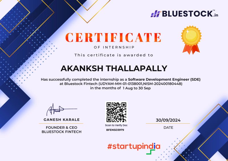 Akanksh Tharun on LinkedIn: #softwaredevelopment #fintech #internship # ... Akanksh Tharun on LinkedIn: #softwaredevelopment #fintech #internship # ...