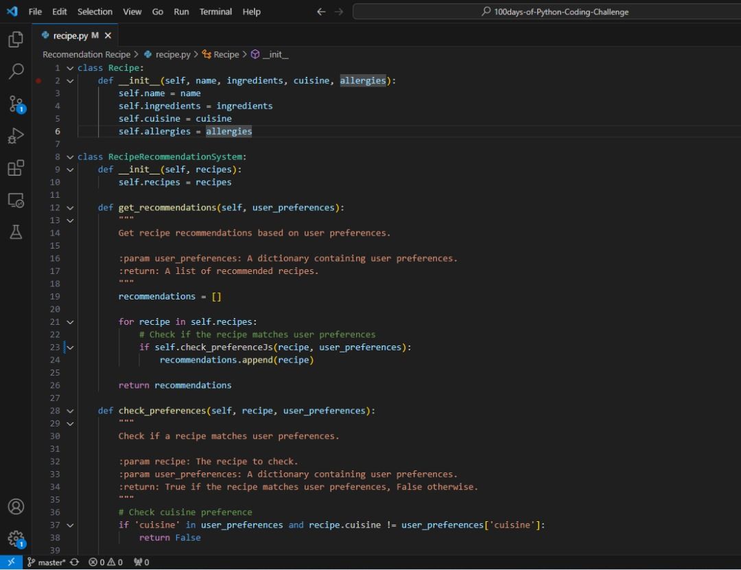 Day 57 of Python Coding Challenge: Recipe Recommendations | Doyin ... Day 57 of Python Coding Challenge: Recipe Recommendations | Doyin ...