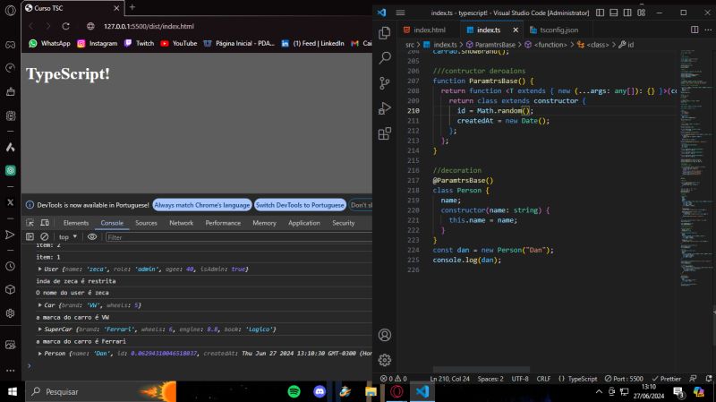 Começando a entender um pouco sobre TypeScript, é meu primeiro pézinho ... Começando a entender um pouco sobre TypeScript, é meu primeiro pézinho ...