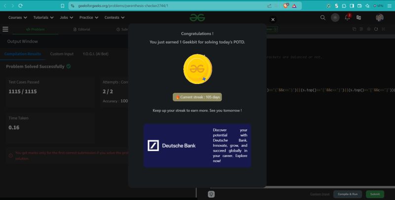 MOHAMMAD KAVISH on LinkedIn: #geekstreak2024 #balancedbrackets # ... MOHAMMAD KAVISH on LinkedIn: #geekstreak2024 #balancedbrackets # ...