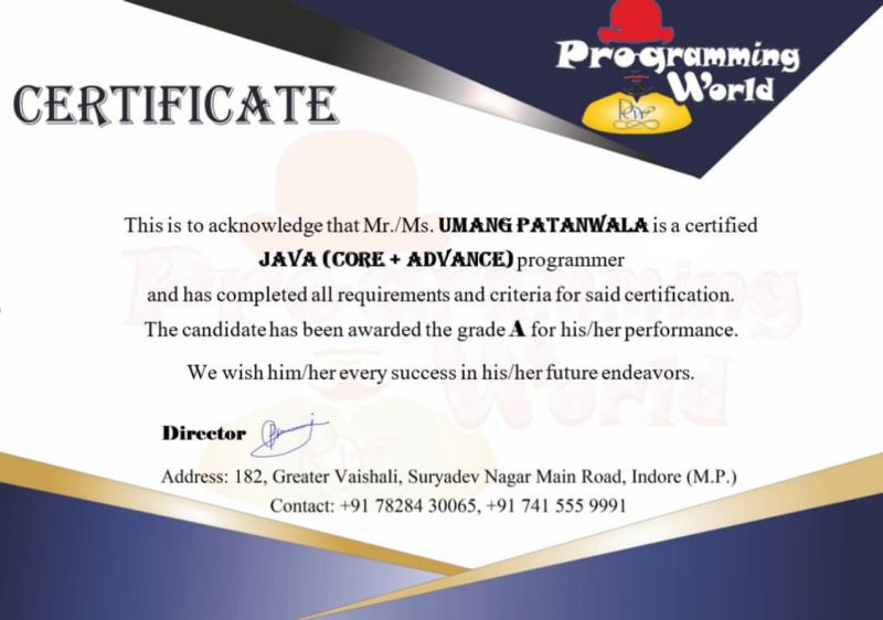 Umang Patanwala on LinkedIn: #java #javaprogrammer #corejava # ... Umang Patanwala on LinkedIn: #java #javaprogrammer #corejava # ...