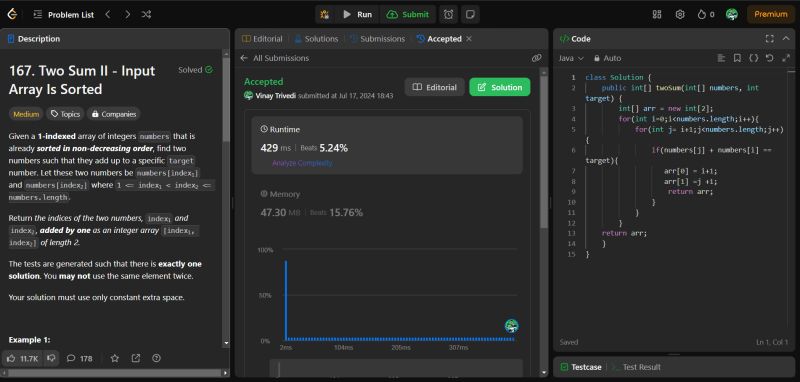 Day 15: LeetCode Challenge | Vinay Trivedi posted on the topic | LinkedIn Day 15: LeetCode Challenge | Vinay Trivedi posted on the topic | LinkedIn