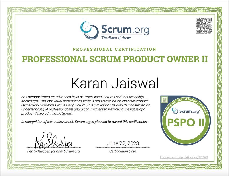 Karan Jaiswal on LinkedIn: #scrum #pspo Karan Jaiswal on LinkedIn: #scrum #pspo