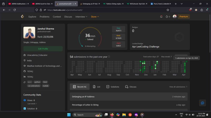 Day 7 of Leetcode without using any AI Chatbot 1108. Defanging an IP ... Day 7 of Leetcode without using any AI Chatbot 1108. Defanging an IP ...