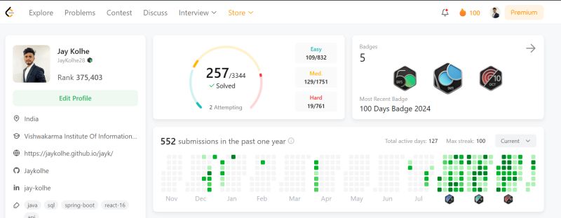 Jay Kolhe on LinkedIn: #leetcode #codingstreak #problemsolving # ... Jay Kolhe on LinkedIn: #leetcode #codingstreak #problemsolving # ...