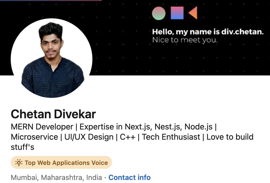 🌟 Honored to be recognized as Top Web Applications Voice by LinkedIn ... 🌟 Honored to be recognized as Top Web Applications Voice by LinkedIn ...