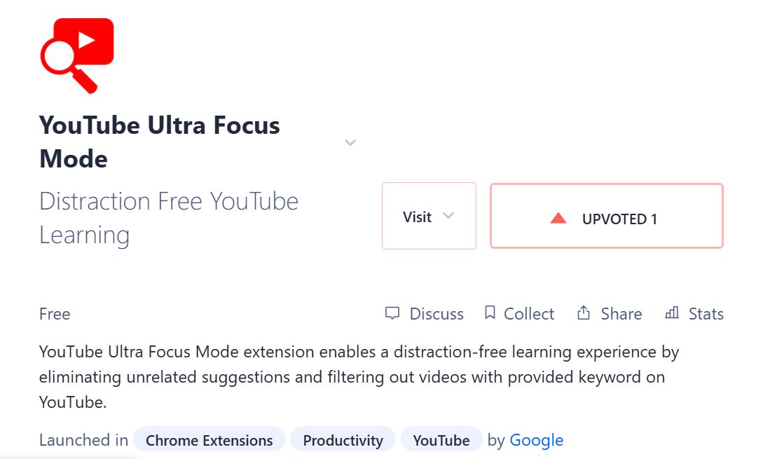 Vote for YouTube Ultra Focus Mode Extension | Anuj Sharma posted on the ... Vote for YouTube Ultra Focus Mode Extension | Anuj Sharma posted on the ...