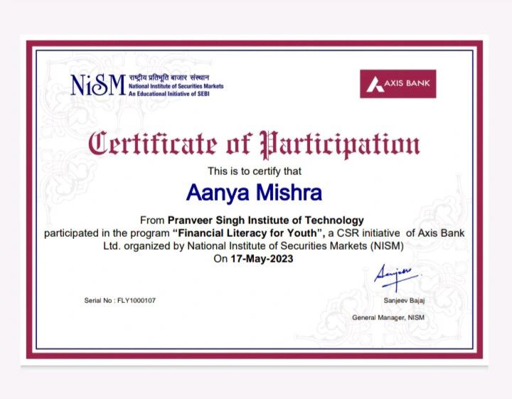 Aanya Mishra on LinkedIn: Hello connections ! I have participated in ... Aanya Mishra on LinkedIn: Hello connections ! I have participated in ...