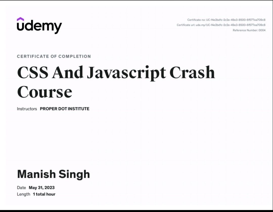 Manish Singh on LinkedIn: CSS and JavaScript Certificate Manish Singh on LinkedIn: CSS and JavaScript Certificate