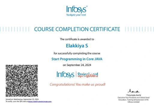 Elakkiya S on LinkedIn: #java #corejava #programming #learningjourney # ... Elakkiya S on LinkedIn: #java #corejava #programming #learningjourney # ...