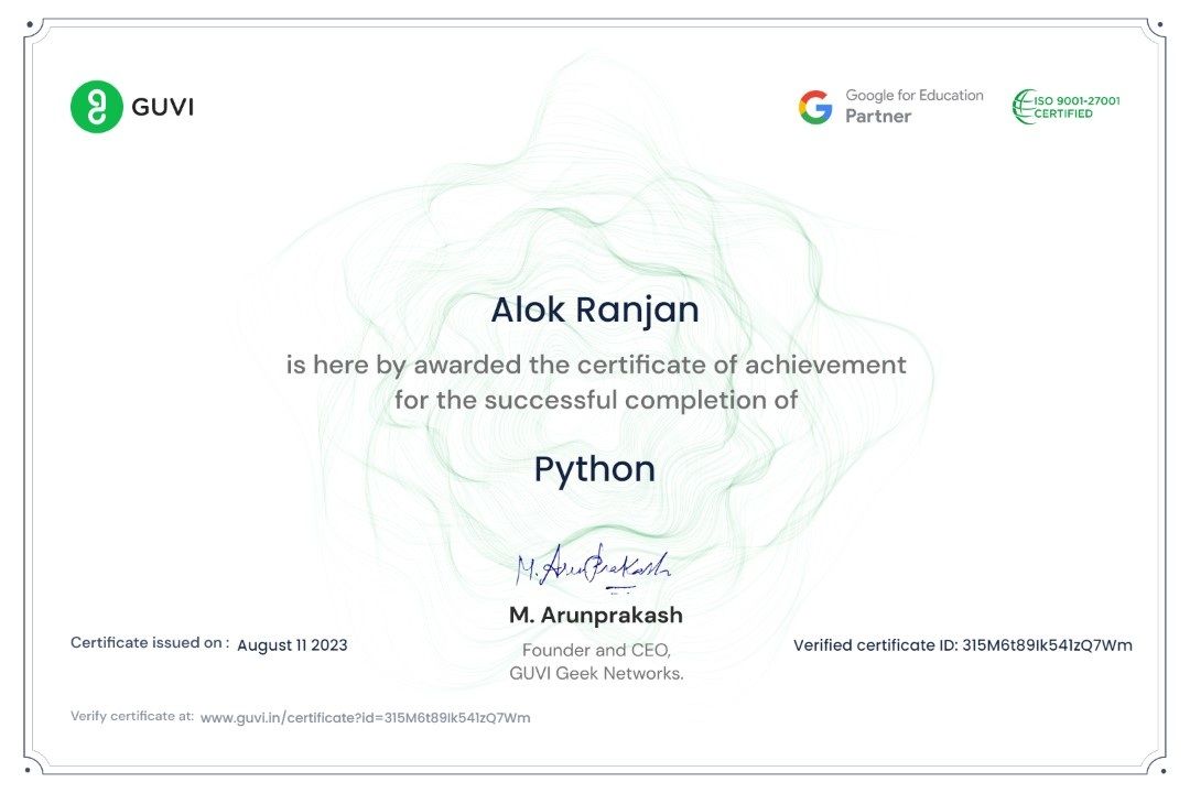 Alok Ranjan Jha on LinkedIn: Python Programming Alok Ranjan Jha on LinkedIn: Python Programming
