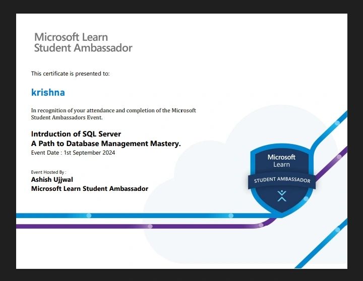 Krishna Dev Pathak on LinkedIn: it's my first certificate of Microsoft ... Krishna Dev Pathak on LinkedIn: it's my first certificate of Microsoft ...