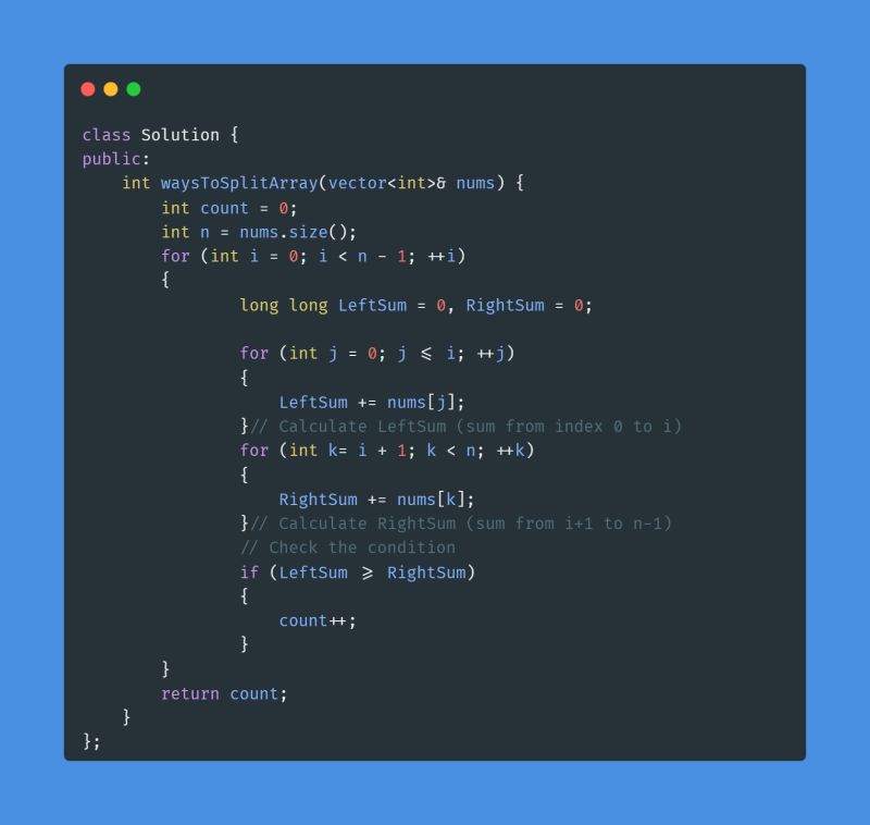 #50daysofleetcode #leetcode #codingchallenges #arrays #prefixsum ... #50daysofleetcode #leetcode #codingchallenges #arrays #prefixsum ...