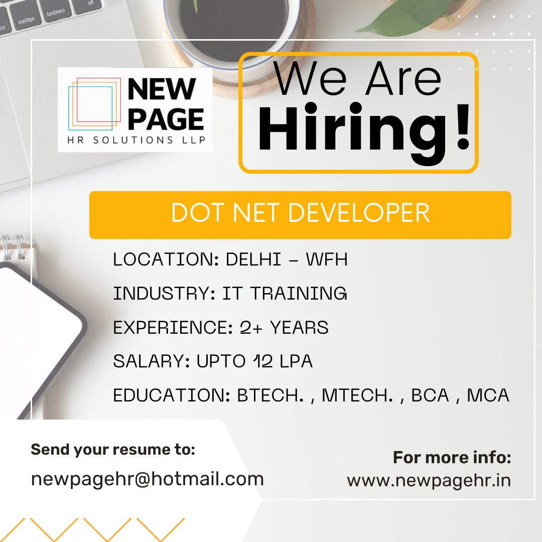 NewPage HR Solutions LLP on LinkedIn: #connections #dotnetdeveloper # ... NewPage HR Solutions LLP on LinkedIn: #connections #dotnetdeveloper # ...