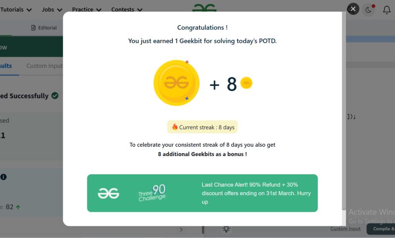 #gfg #gfg160 #geekstreak2025 | Darshika Patel #gfg #gfg160 #geekstreak2025 | Darshika Patel
